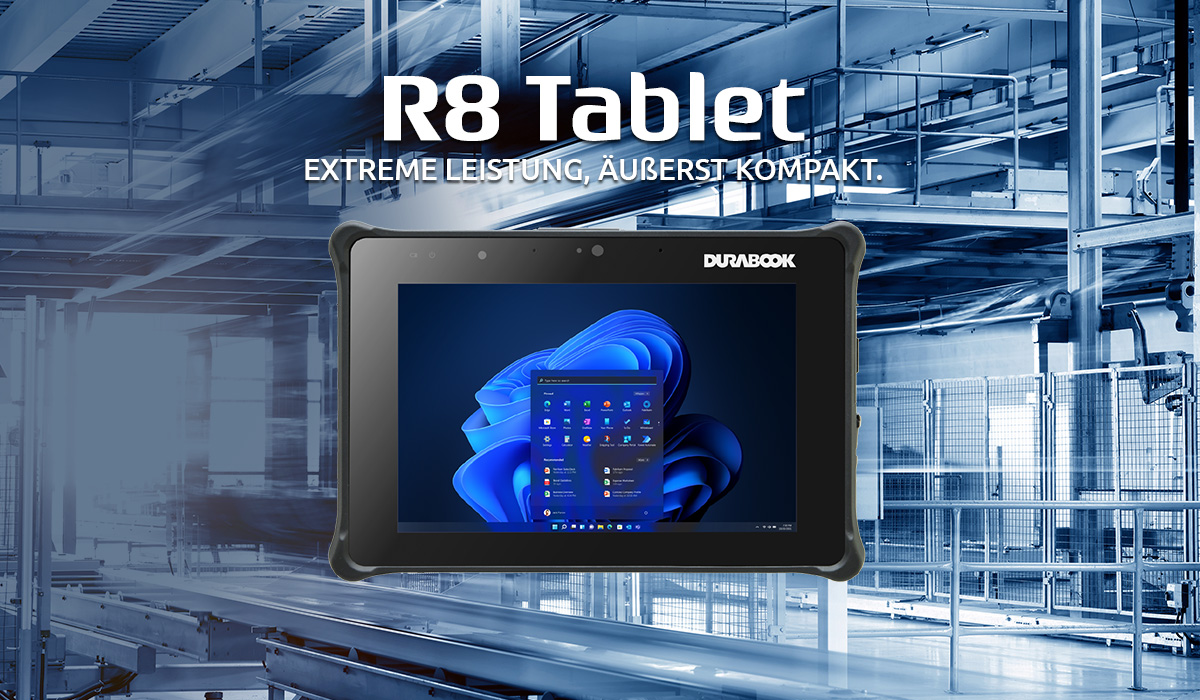 Robustes Tablet R8 - Extreme Leistung und ultrakompakt - DURABOOK
